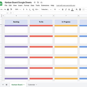 Kanban Board Google Sheets Template Kanban Agile Board - Etsy Australia