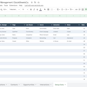 CRM Template | Google Sheets Client Tracker | Customer Relationship ...