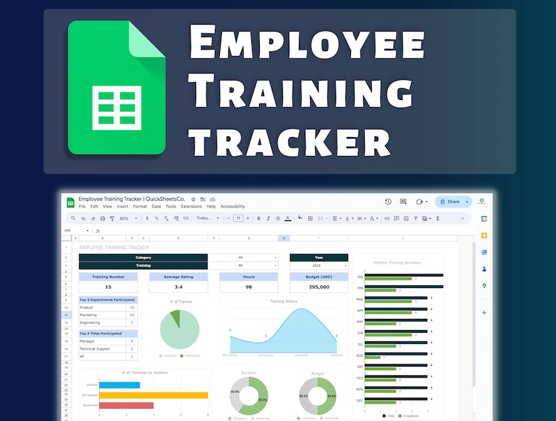 Employee Training Template | Training Tracker | Employee Training ...