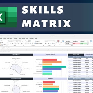 Skills Matrix | Excel Template | Skills Gap Analysis | Excel Tool for ...