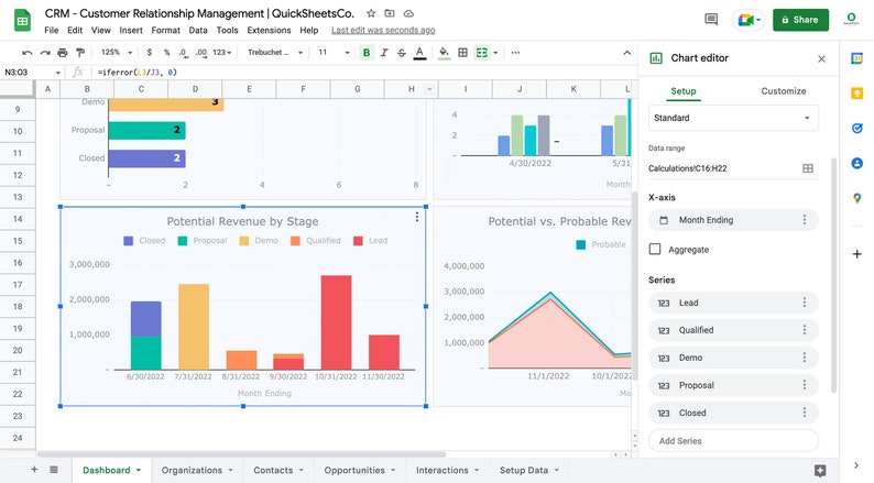 CRM Template | Google Sheets Client Tracker | Customer Relationship ...