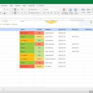 Issue Tracker Excel Template Track Project Management Task Tracker ...