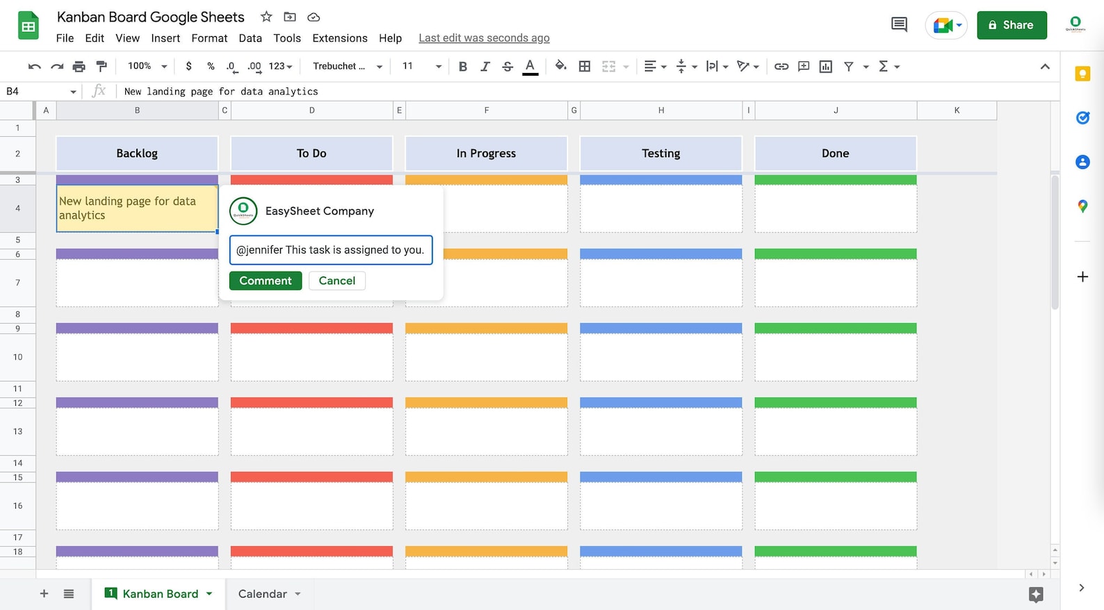 Kanban Board Google Sheets Template Kanban Agile Board - Etsy UK