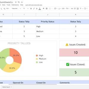 Issue Tracker Template Google Sheets Track Project Management Task ...