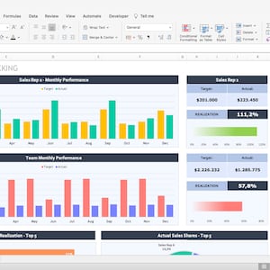 Sales Goal Tracker | Excel Template | Salesman Target Tracker | Sales ...