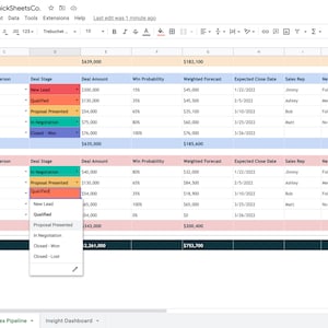 Sales Pipeline Template Business Spreadsheet Pipeline CRM Google Sheets ...