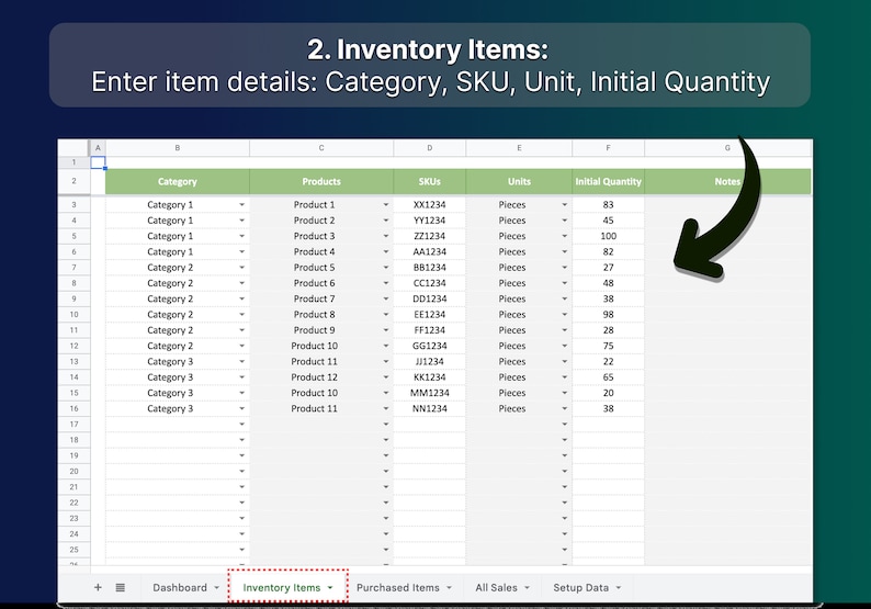 Inventory Tracker Spreadsheet | Google Sheets | Stock Tracking ...