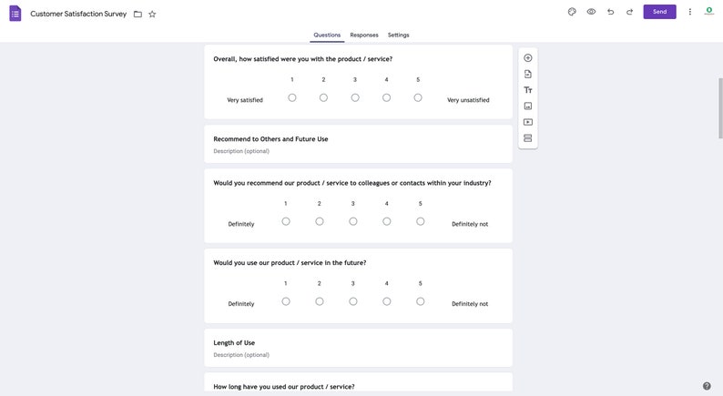 Customer Satisfaction Feedback Survey Template | Google Forms | Gather ...