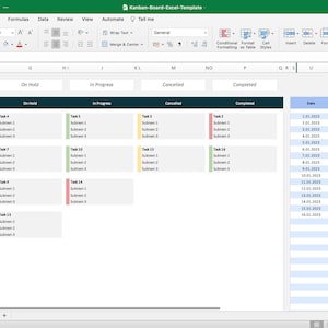 Kanban Board Excel Template | Task Tracker | Project Management | Gantt ...