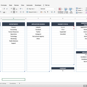 Recruitment Tracker Excel Template | Applicant Tracking Spreadsheet ...