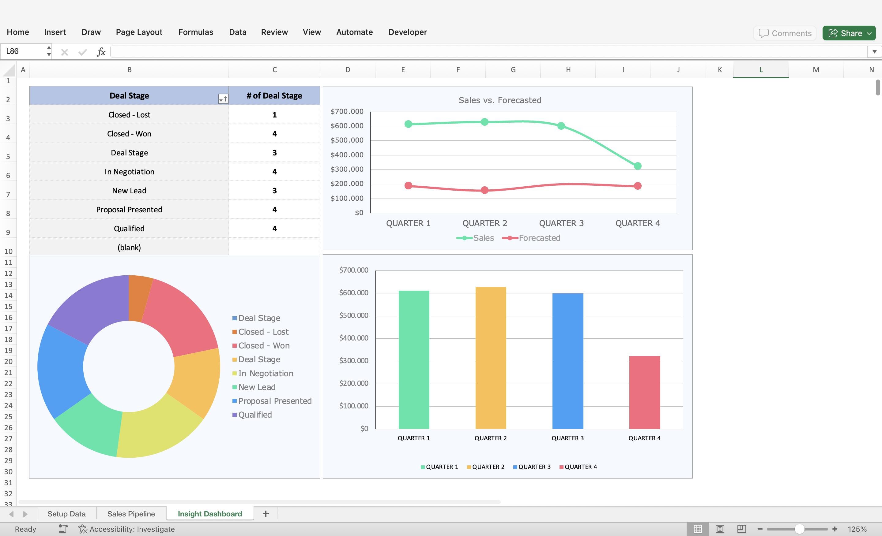 Sales Pipeline Excel Template | Business Spreadsheet | Pipeline CRM ...