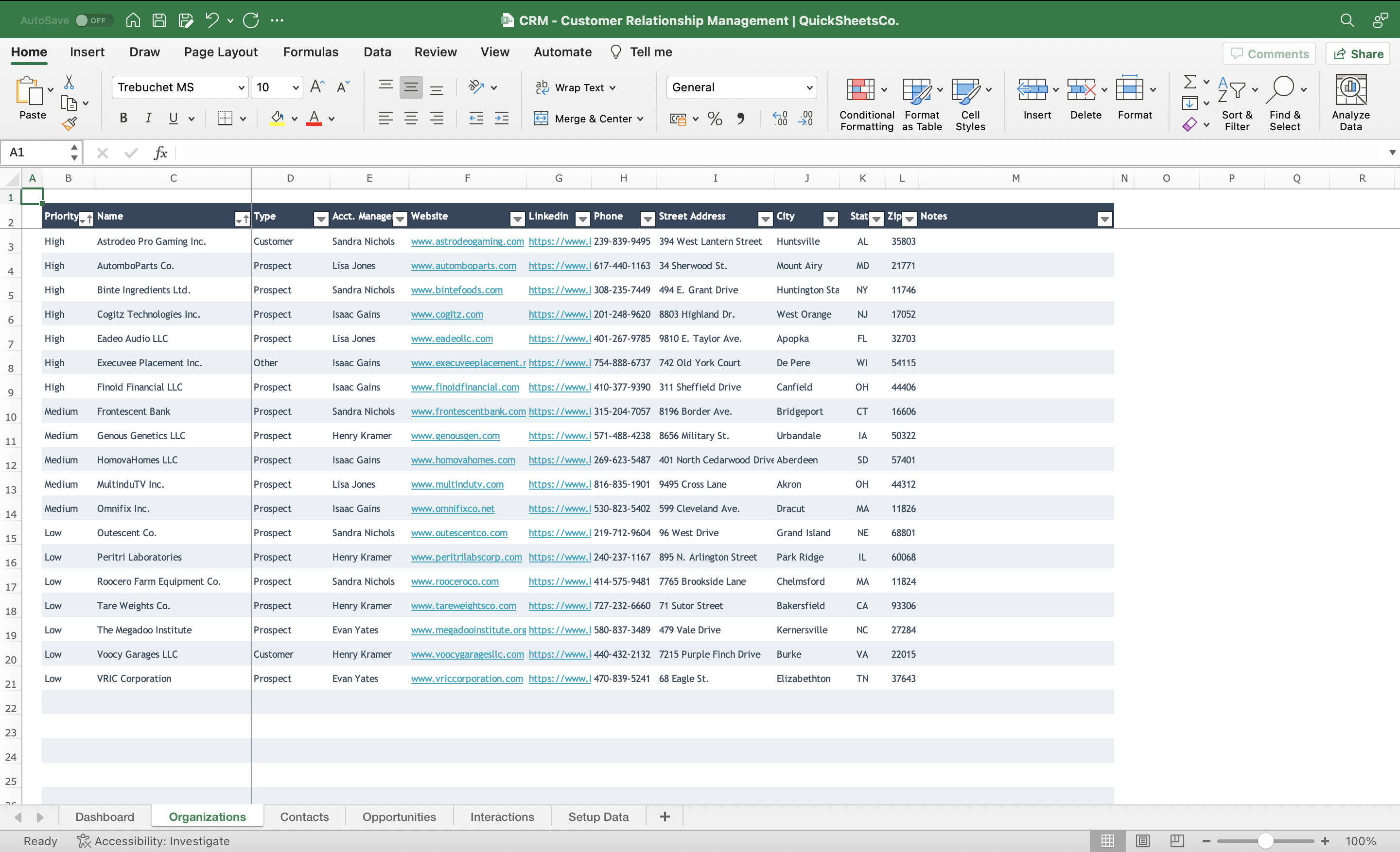 Crm Excel Template Client Tracker Spreadsheet Customer Relationship Management Database