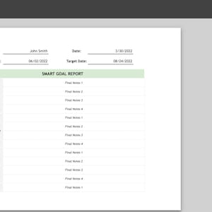 Smart Goals Analysis Template | Google Sheets | Download Smart Goals ...