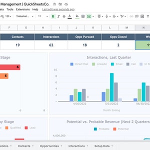 CRM Template | Google Sheets Client Tracker | Customer Relationship ...