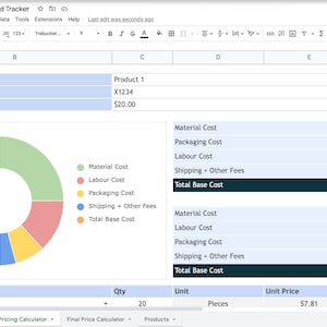 Product Pricing Template | Google Sheets | Pricing Sheet | Pricing ...