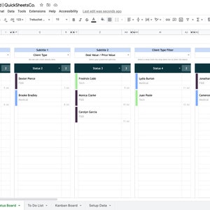 Client Tracker Spreadsheet | Google Sheets | Small Business Template ...