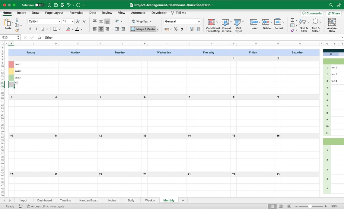 Project Management Dashboard Excel Template | Automatic Dashboard ...