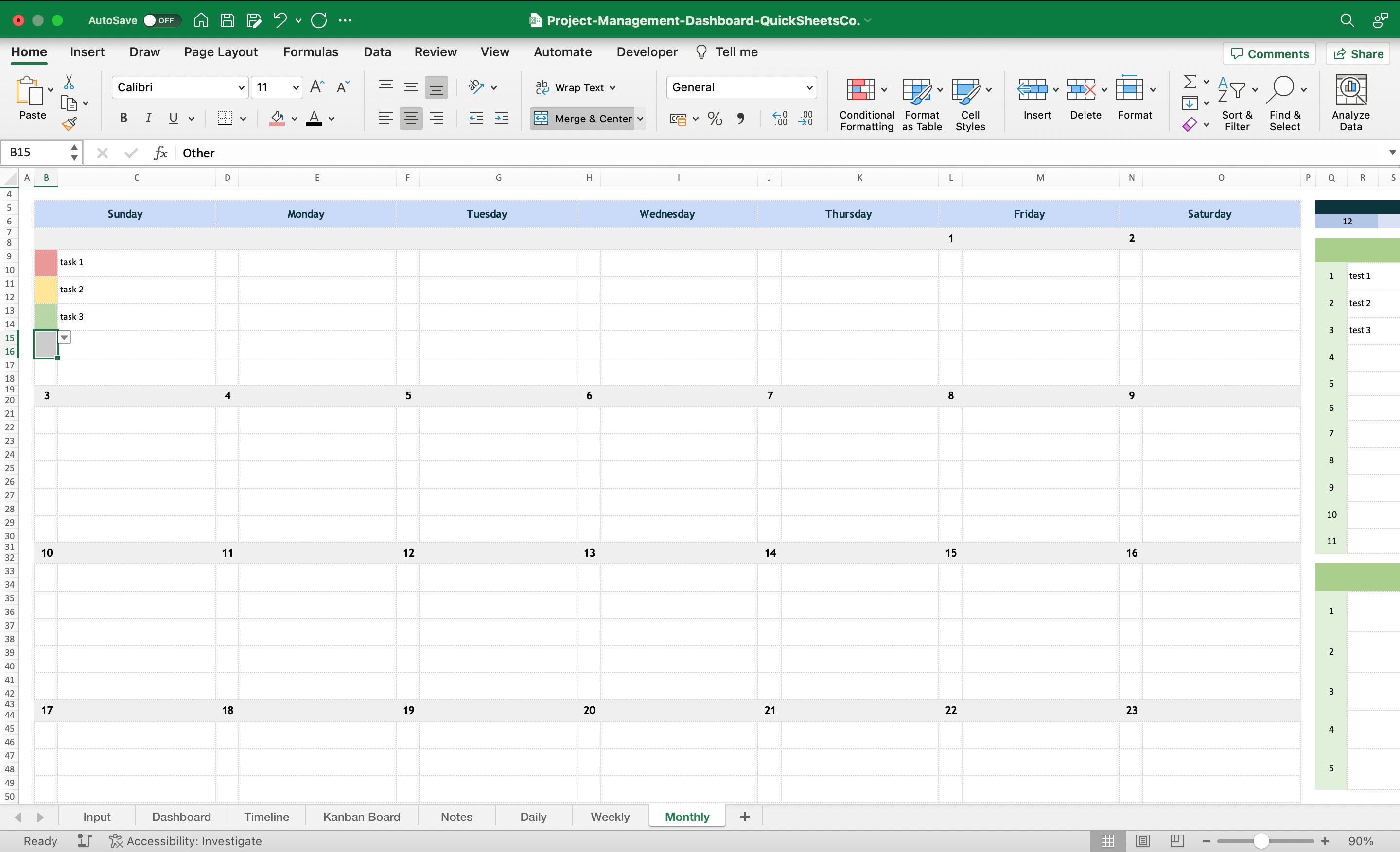 Project Management Dashboard Excel Template | Automatic Dashboard ...