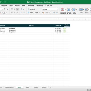 Project Management Dashboard Excel Template Automatic Dashboard ...