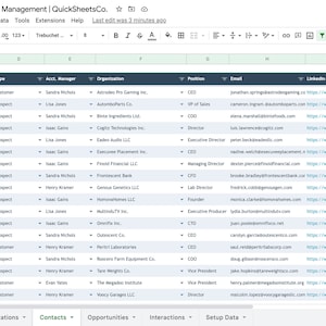 CRM Template | Google Sheets Client Tracker | Customer Relationship ...