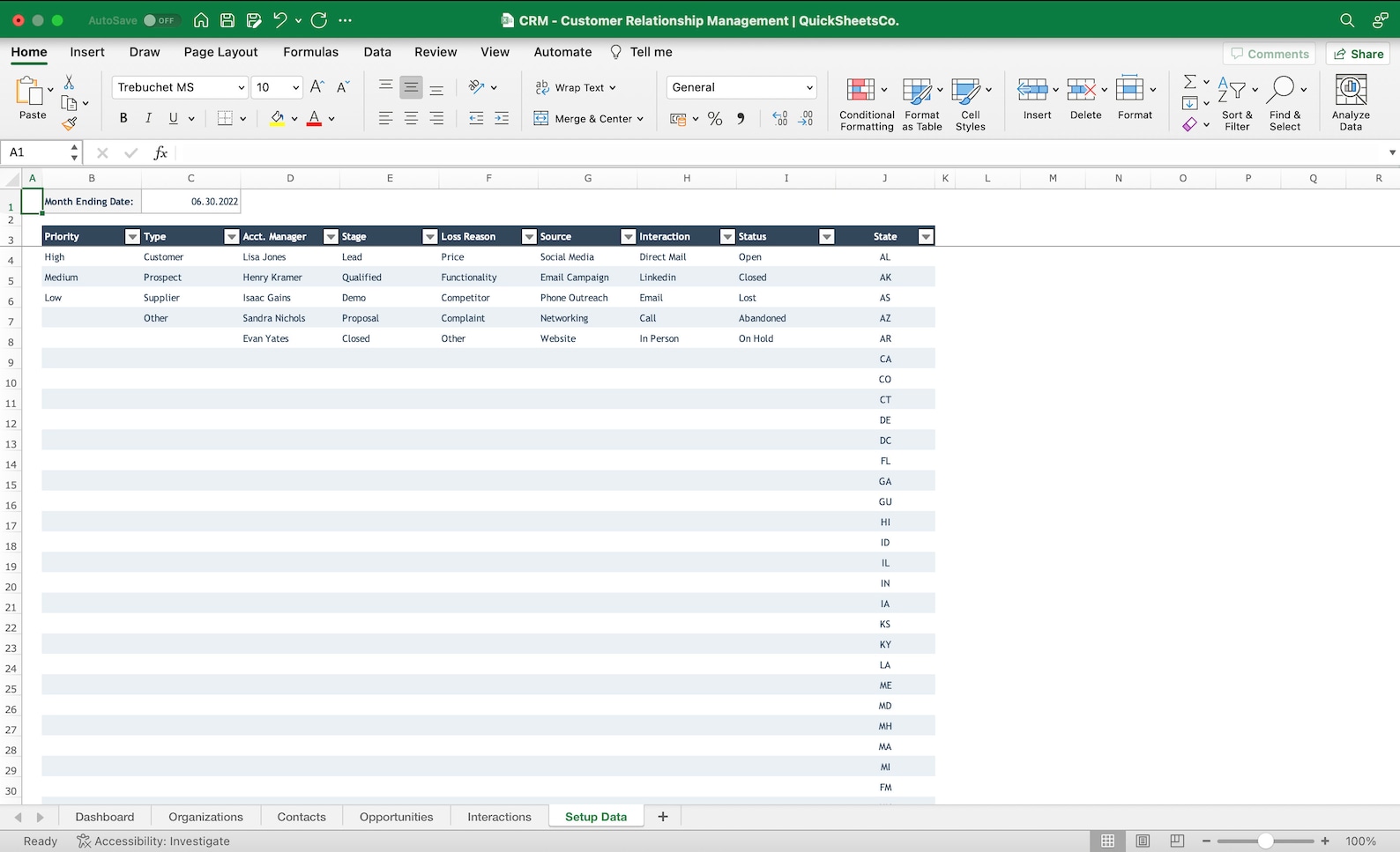 CRM Excel Template | Client Tracker Spreadsheet | Customer Relationship ...