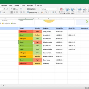 Issue Tracker Excel Template | Track Project Management | Task Tracker ...