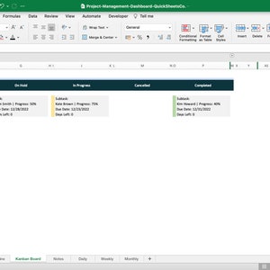 Project Management Dashboard Excel Template | Automatic Dashboard ...