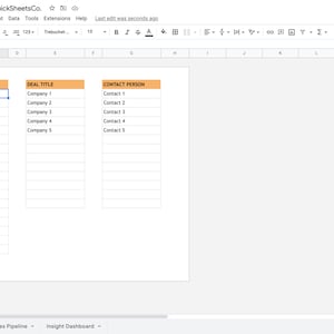 Sales Pipeline Template | Business Spreadsheet | Pipeline CRM | Google ...