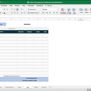 Project Management Dashboard Excel Template | Automatic Dashboard ...