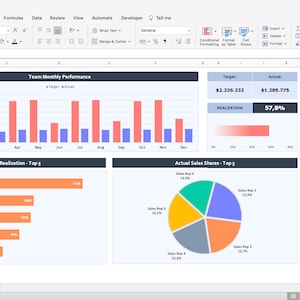 Sales Goal Tracker | Excel Template | Salesman Target Tracker | Sales ...