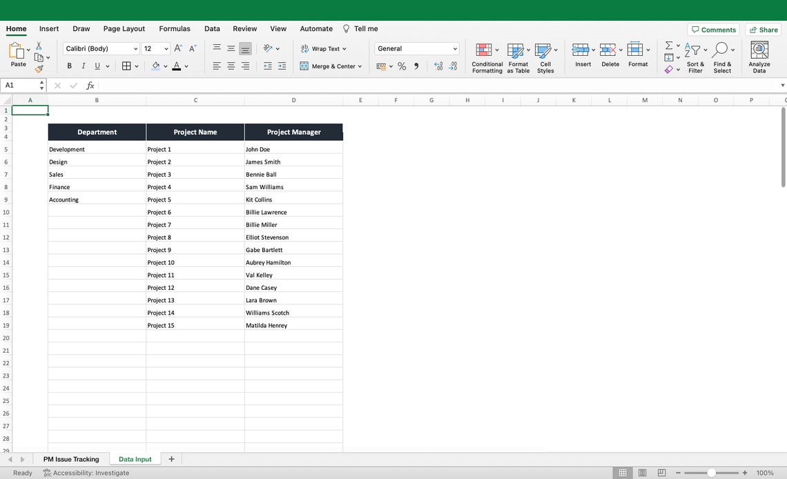 Issue Tracker Excel Template | Track Project Management | Task Tracker ...