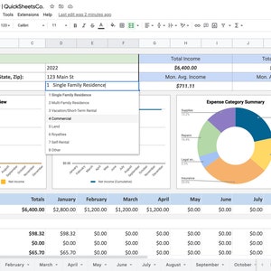 Landlord Rental Property Spreadsheet Template Google Sheets | Rental ...
