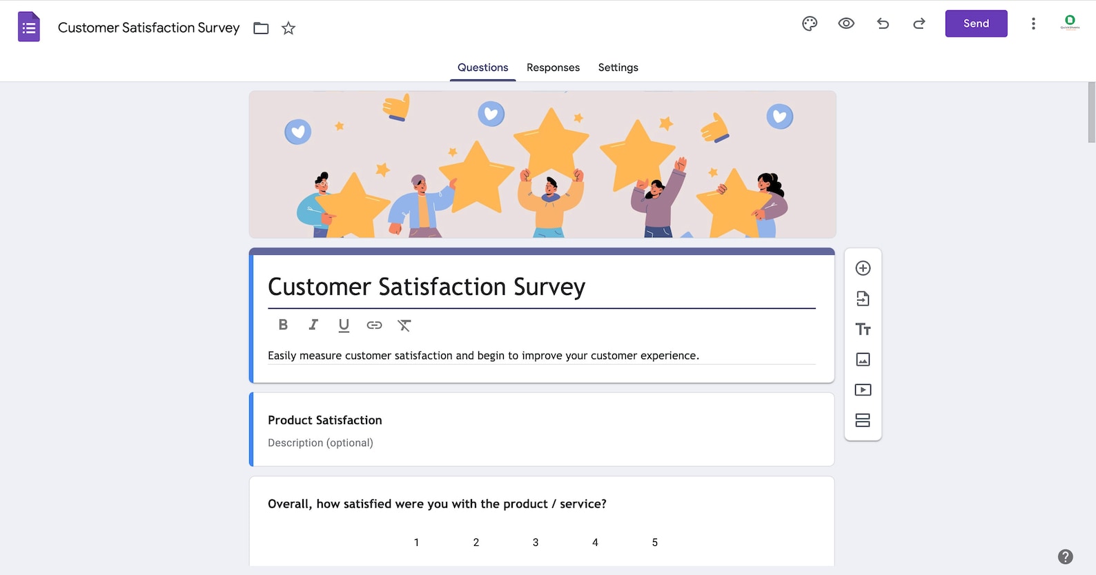 Customer Satisfaction Feedback Survey Template | Google Forms | Gather Feedback | Data ...