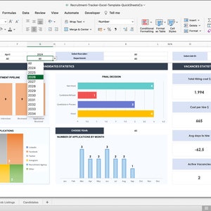 Recruitment Tracker Excel Template | Applicant Tracking Spreadsheet ...