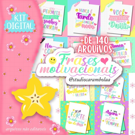 Kit digital frases motivacionales plantillas frases - Etsy México