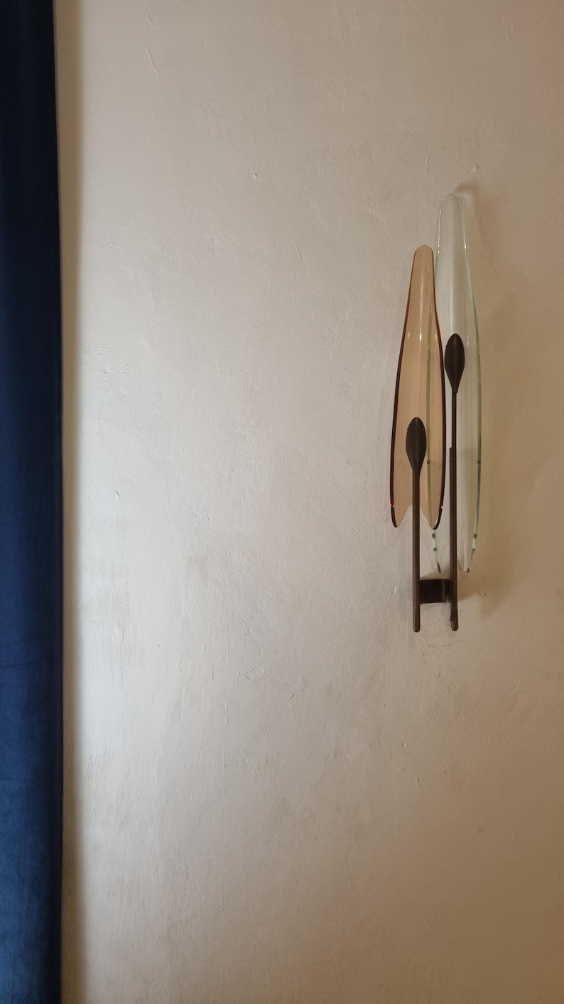 1461 Dahlia Fontana Arte Max Ingrand 1955 Wall Sconce Vintage Design - Etsy