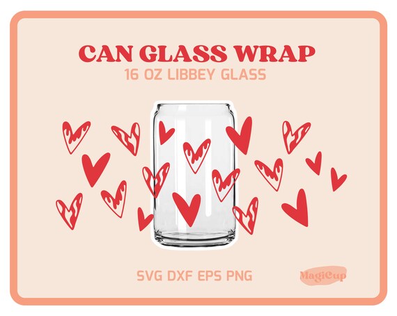 Beer Can Glass Svg Libbey Glass Svg Heart Glass Can Svg - Etsy