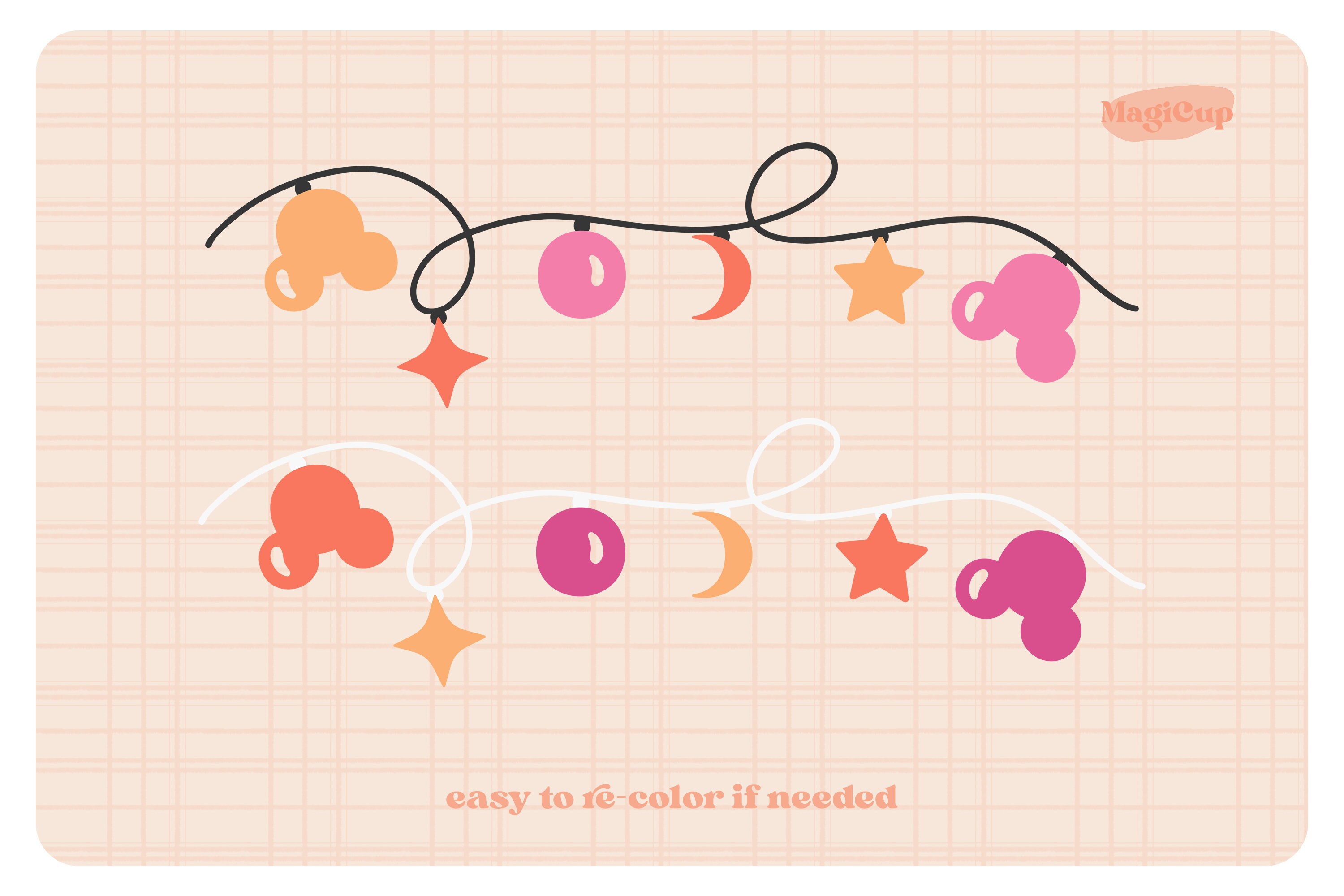 Christmas Lights Svg, String Lights Svg, Garland Svg, Holiday Banner ...