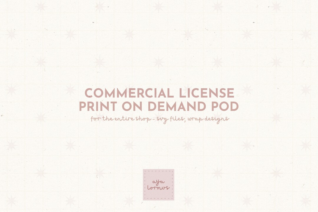 Extended POD Commercial License for SVG Files and Cup Wrap Designs ...