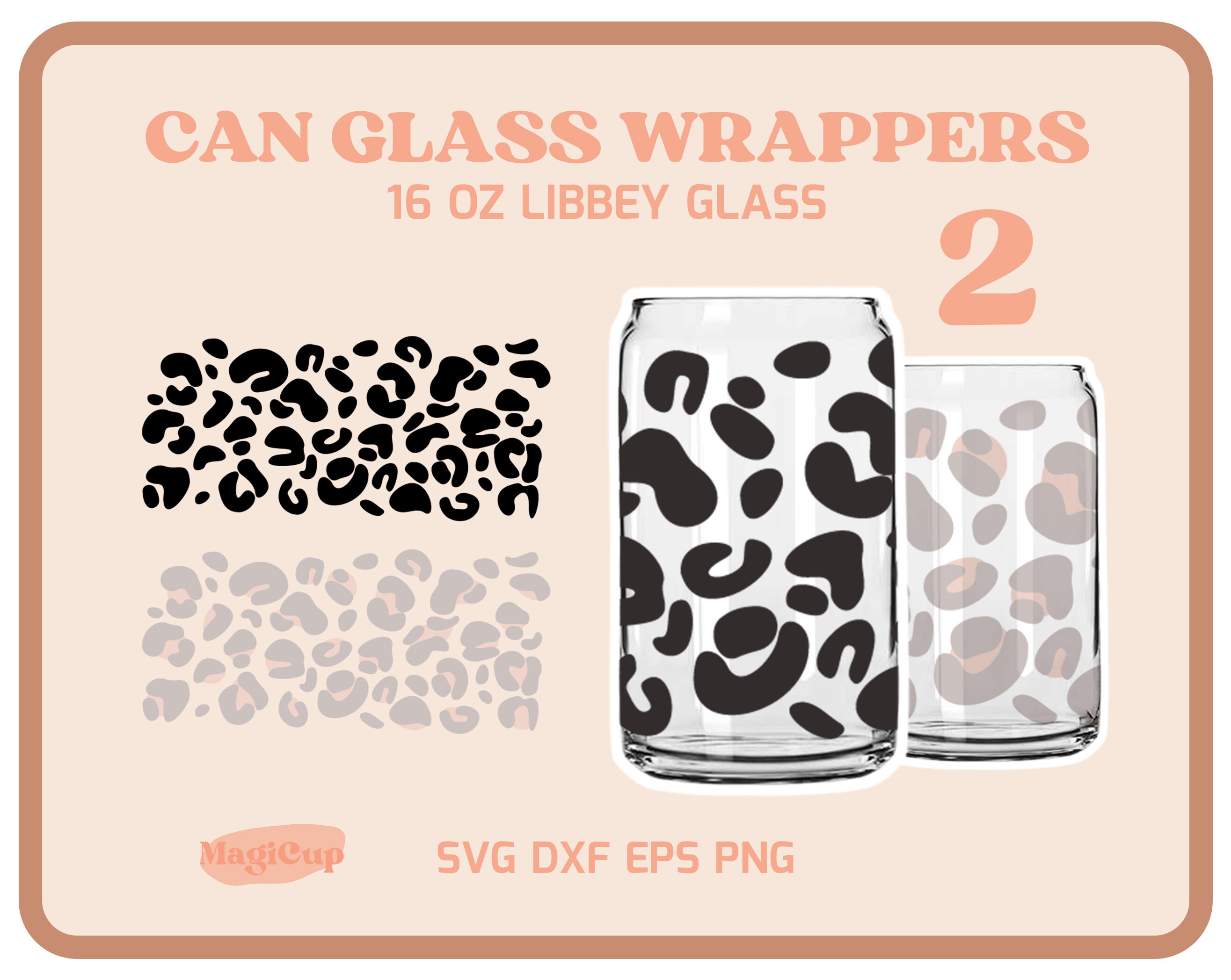 Beer Can Glass Svg, Libbey Glass Svg, Leopard Can Glass Svg, Chettah ...