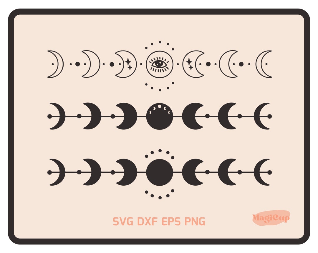 Moon Phase Svg Sacred Geometry Svg Cut File Mystical Svg - Etsy