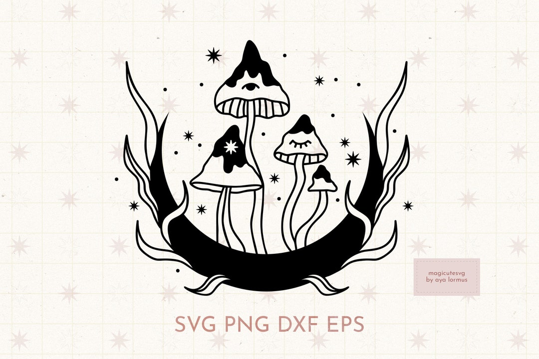 Seta svg Seta celestial svg Mística svg Witchy svg Cottage - Etsy España