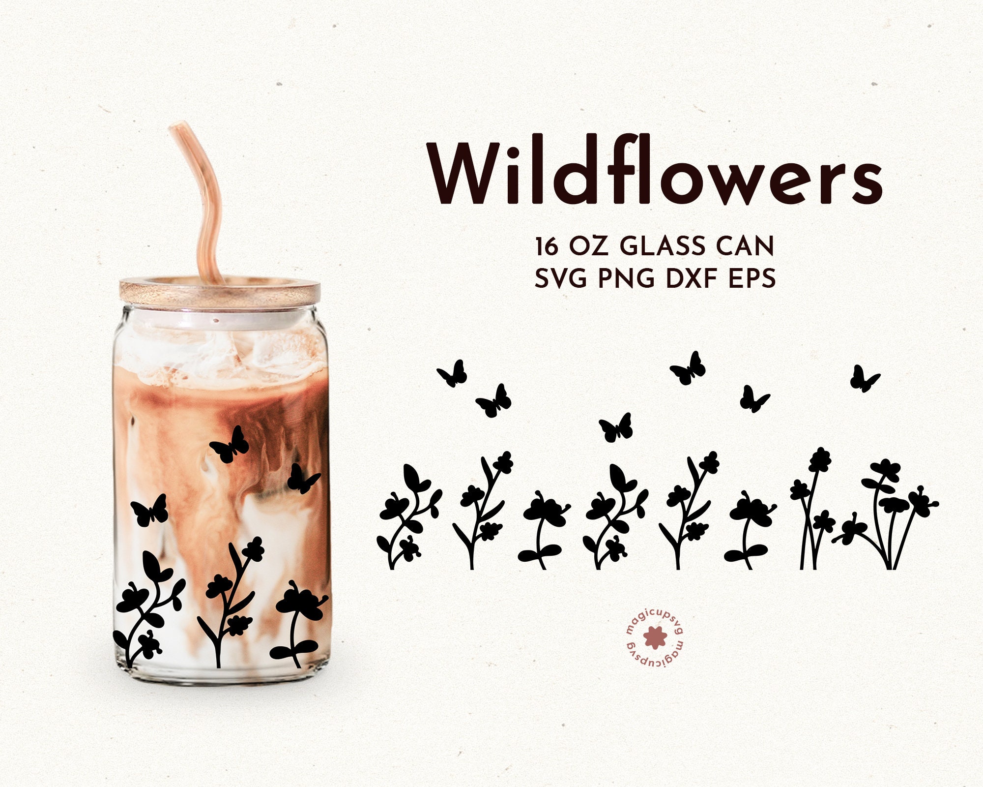 Libbey Glass Svg, Beer Can Glass Svg, Glass Can Svg, Wildflower Svg ...