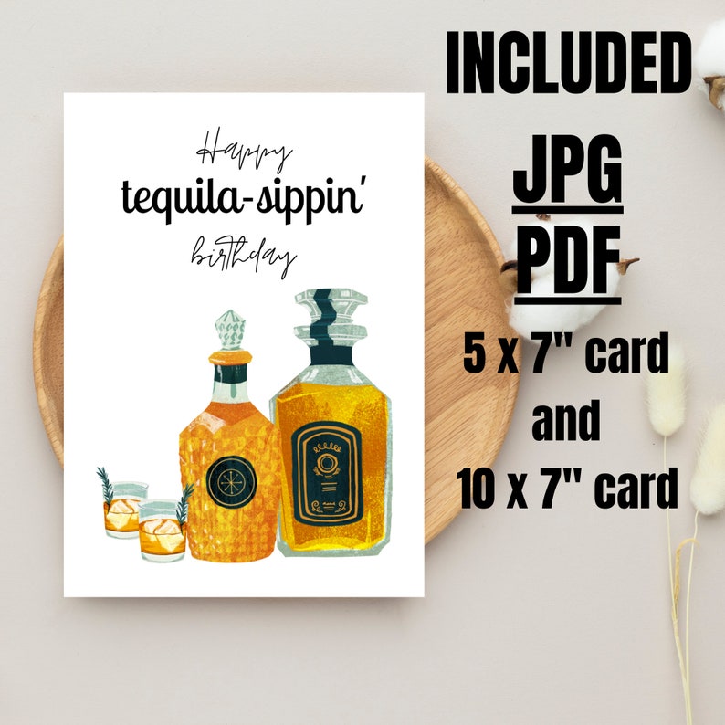 Tequila Gifts Tequila Card 60th Birthday Gifts 60th Birthday Man 58th ...