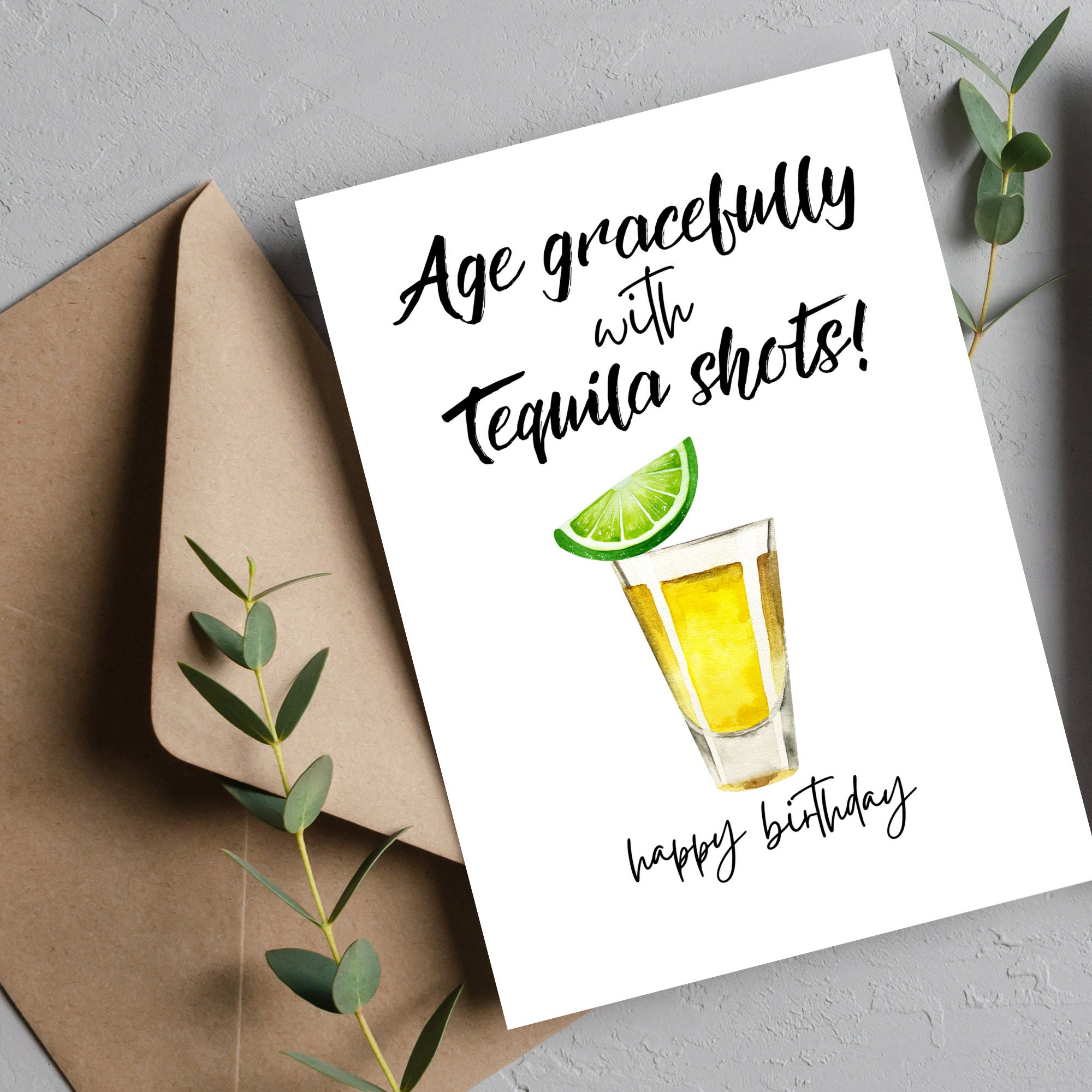 Shots Birthday Card Shot Card Tequila Birthday Card Mexican Birthday ...