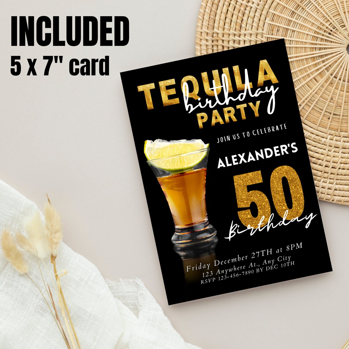 Tequila Birthday Invitation Mexican Invitation Birthday - Etsy