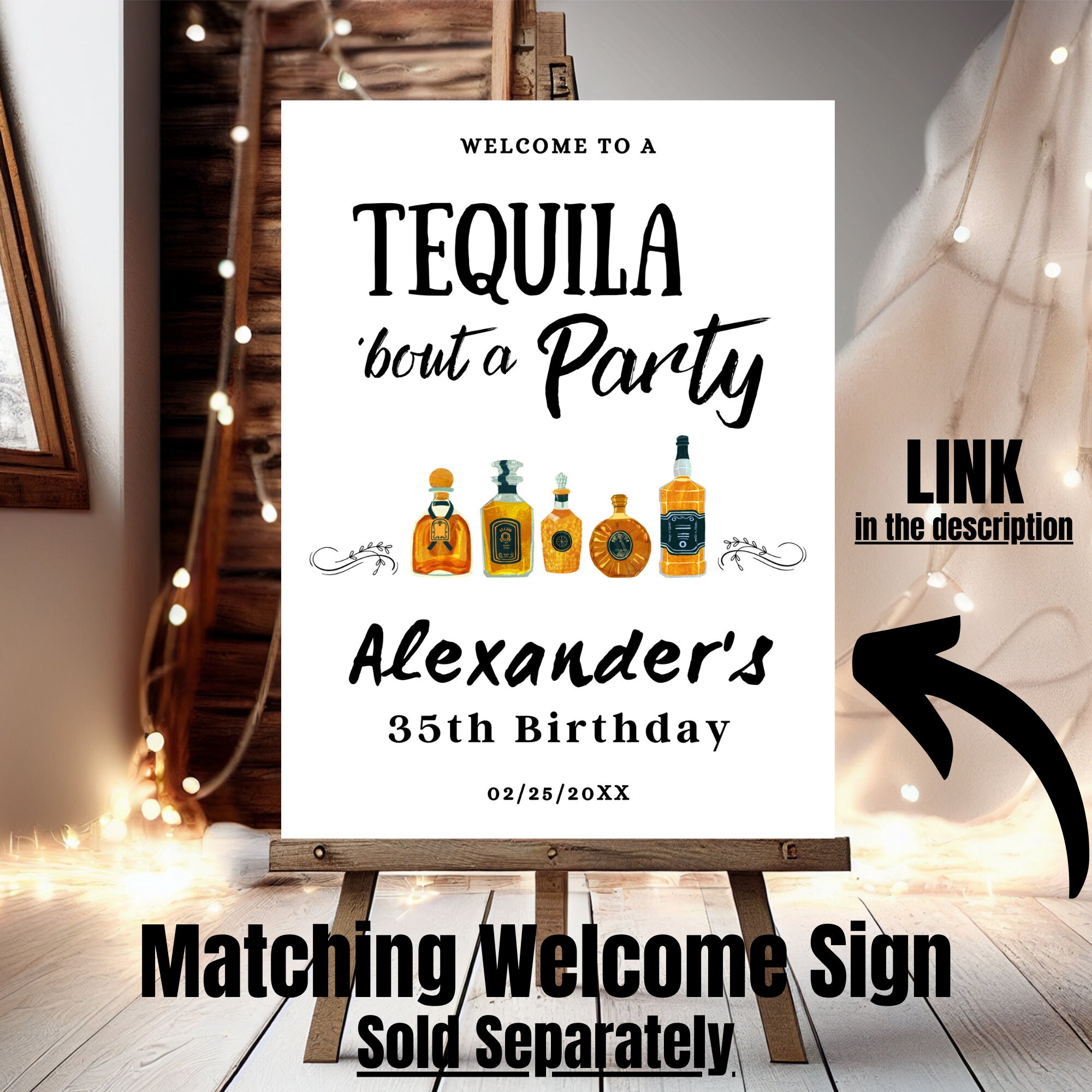 Tequila Invitation Tequila Birthday Invitation Tequila Theme Party 35th ...