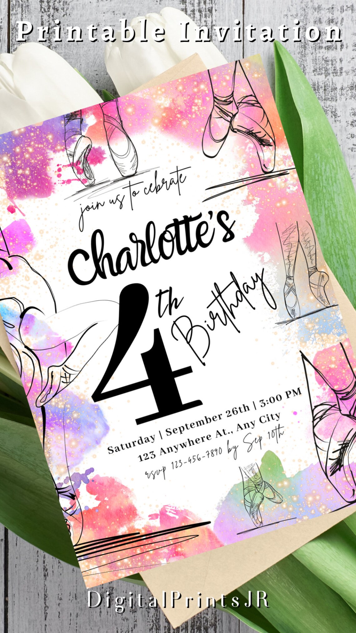 Ballet Party Invitation Ballet Invitation Ballet Birthday Invitation ...