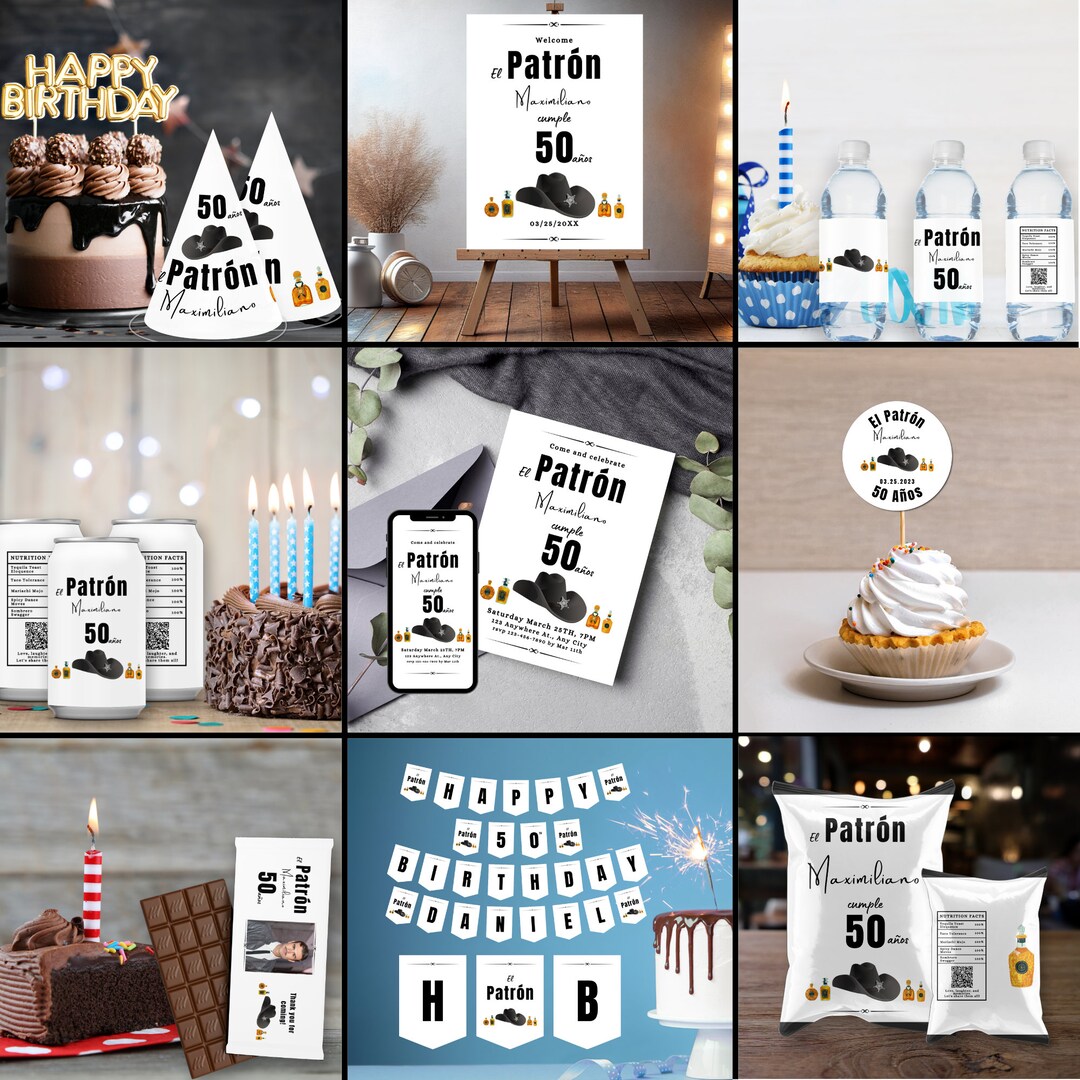 El Patron PNG Patron Theme 50th Birthday Bundle 40th Birthday Decor ...