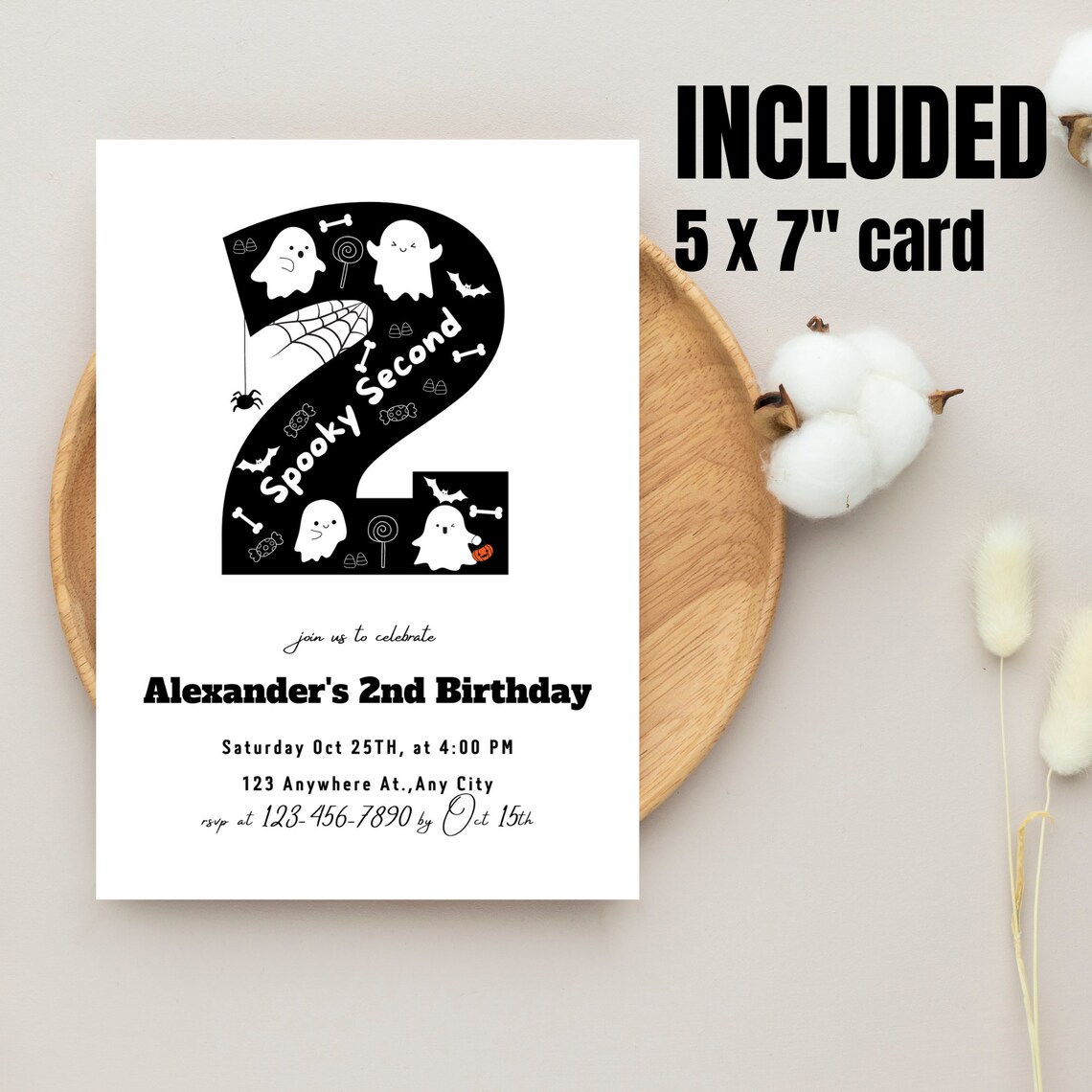 Spooky Birthday Invitation Two Spooky Birthday Invitation Two Spooky ...